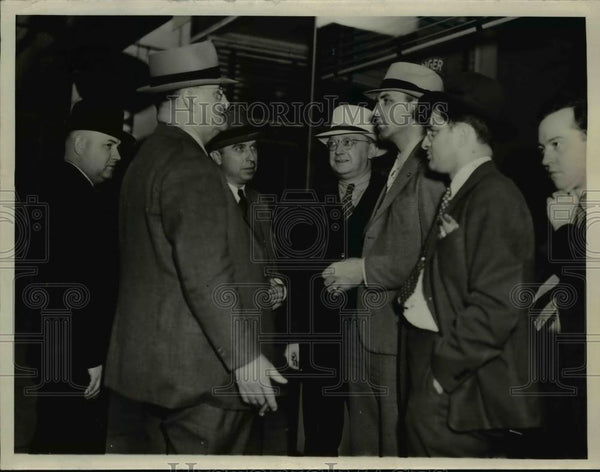 1938 Press Photo Negotiators Stanley Denlinger Sheriff ONeil Walter Ta ...