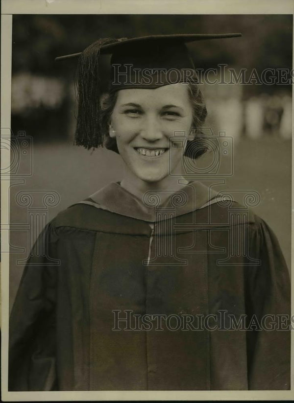 1933 Press Photo Janet Emily Cook graduating class of Denver College J ...