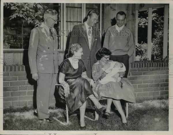 1955 Press Photo Lt. Gov. John Brown Family Picture - nee96135 - Historic Images