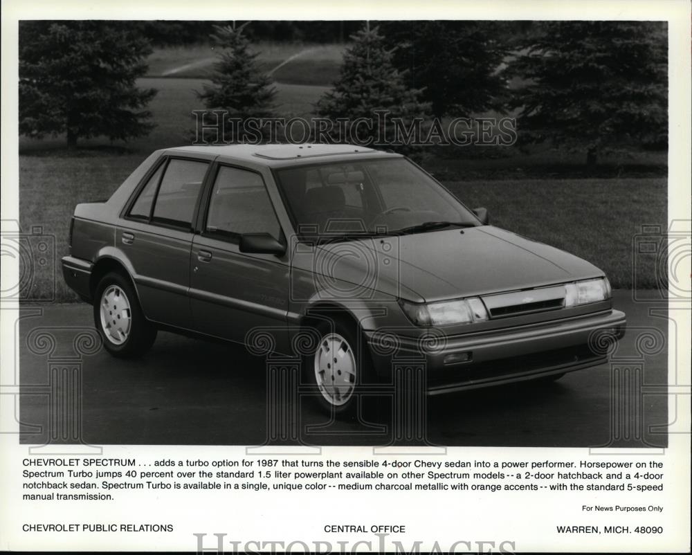 1987 Press Photo Automobile Chevrolet Spectrum - spp00423 - Historic Images