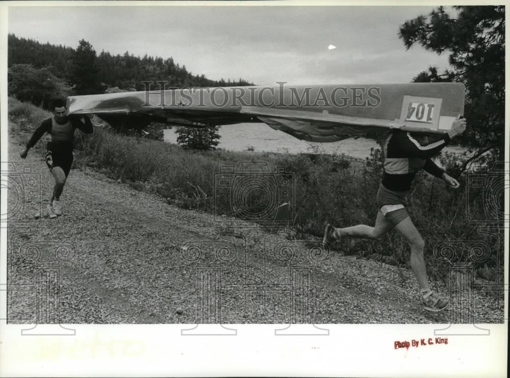 1990 Press Photo Solomon Carriere and Serge Corbin Winners of Pro C2 C ...