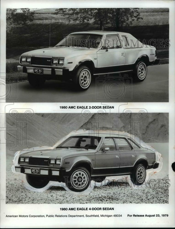 1979 Press Photo 1980 AMC Eagle 4-Door Sedan, 1st Domestic 4-wheel dri ...