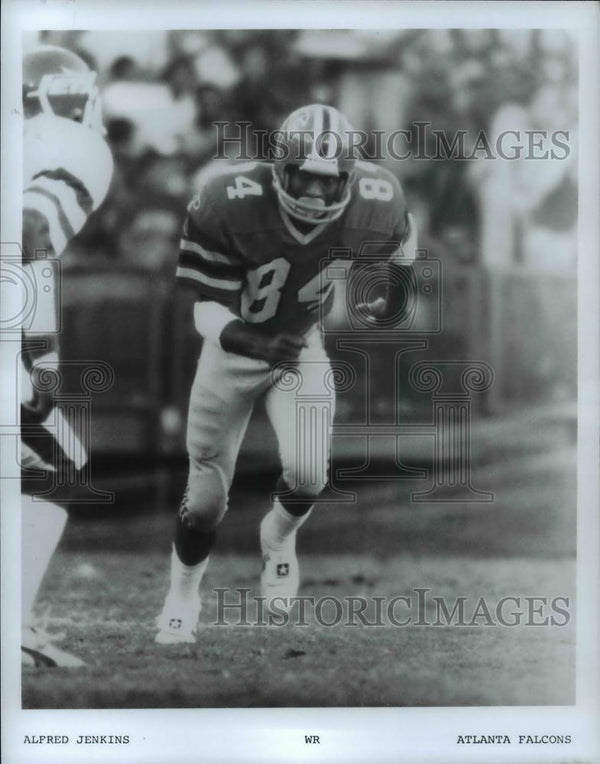 Press Photo Atlanta Falcons player Alfred Jenkins in a football action ...