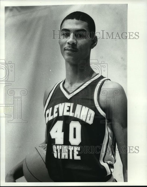 1984 Press Photo Cleveland State Basketball Player Bob Crawford - cvb7 ...