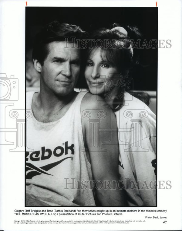 1996 Press Photo Jeff Bridges and Barbara Streisand in The Mirror Has ...
