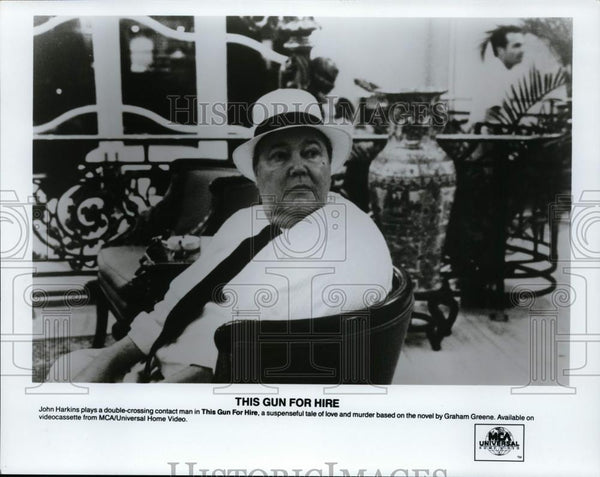 Press Photo Universal Home Video presents John Harkins in "This Gun fo ...