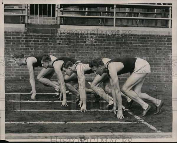 PA track runners Edward Steele, Ellwood Walls, Robert Sawyer 1936 ...