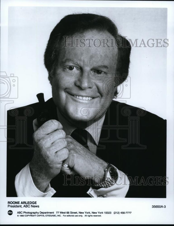 1994 Press Photo Roone Arledge, President of ABC News. - spp02238 ...