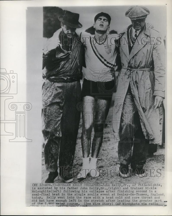 1948 Press Photo John Kelly Jr Following His Collapse After Finishing ...