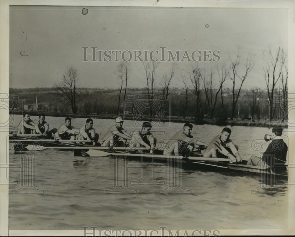 Cornell varsity crew Ed Sowerwine, EH Menges 1935 Vintage Press Photo ...