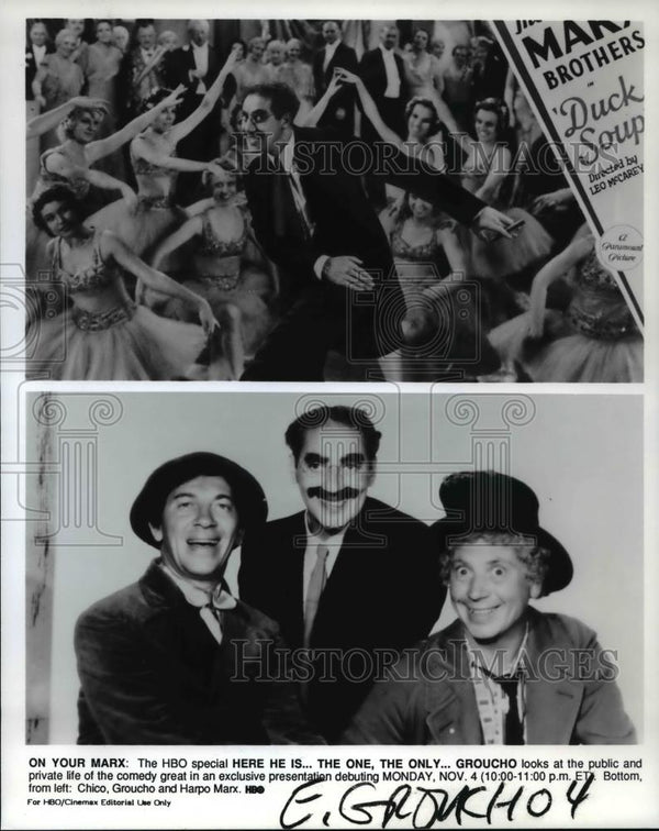 1991 Press Photo Marx Brothers, HBO special Here he is.The One, The On ...
