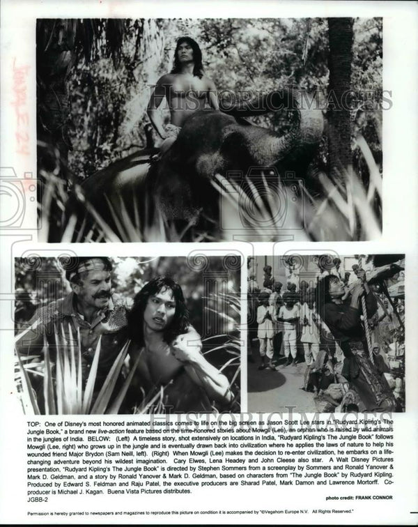 1994 Press Photo Jason Scott Lee stars in "Rudyard Kipling's The Jungl ...