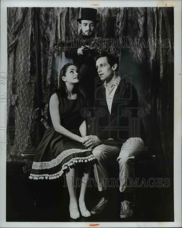 1967 Press Photo Anne Kaye, Ty McConnell and James Cook in the play Fa ...
