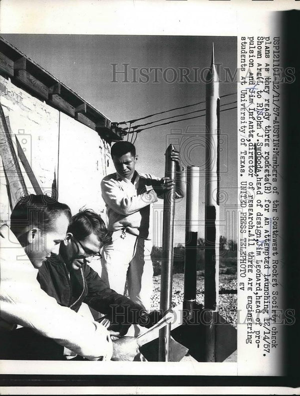 Southwest Rocket Society,John Swoboda, Jim Leonard,Jim Infante 1957 ...
