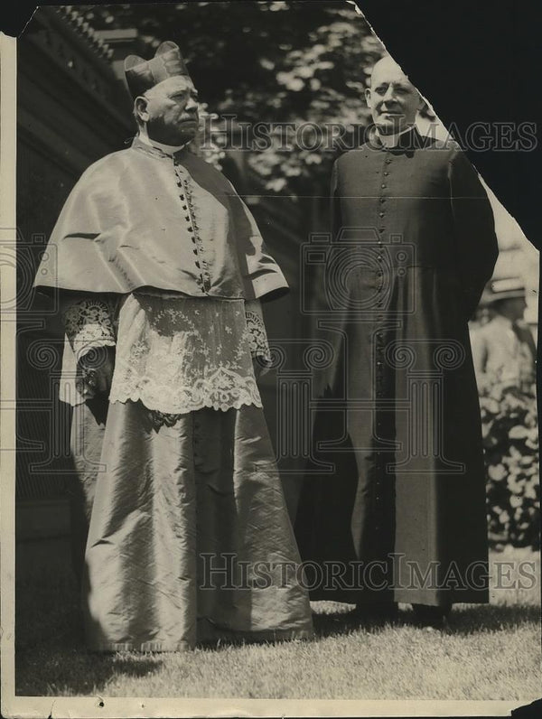 1931 Press Photo Cardinal O'Connell, Rev john McGarry of St Patricks C ...