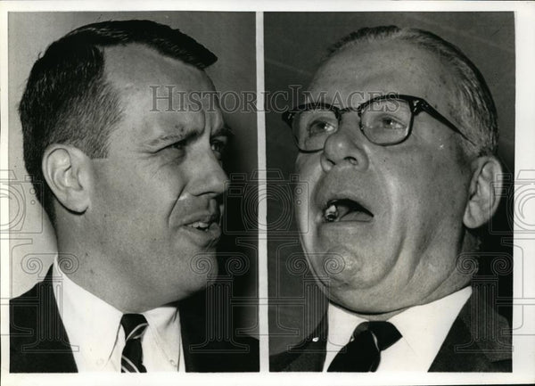 1966 Press Photo William J.Curtin and Joseph W.Ramsey during Airline N ...