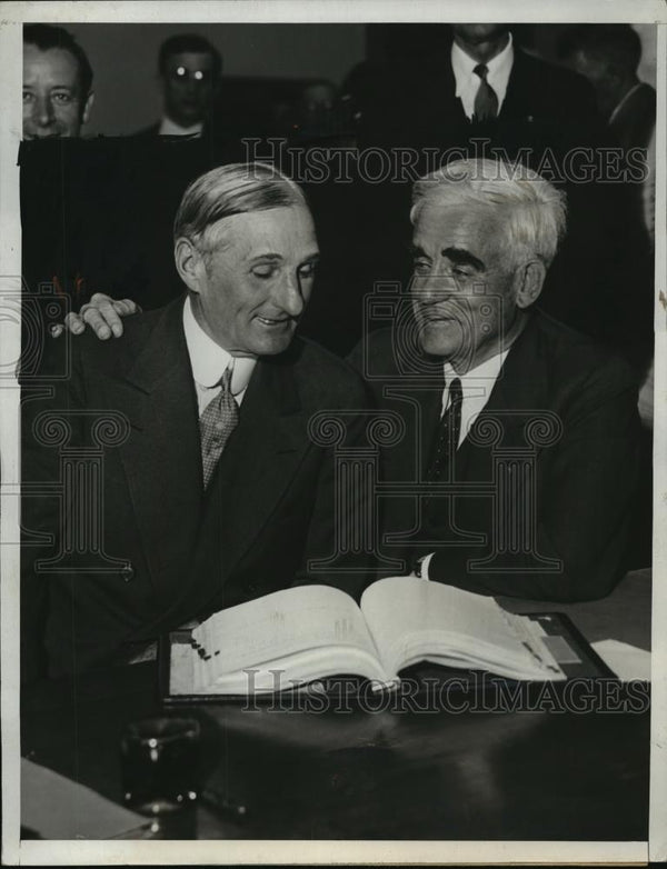1932 Press Photo William Gibbs McAdoo, joseph Scott in Court, Los Ange ...
