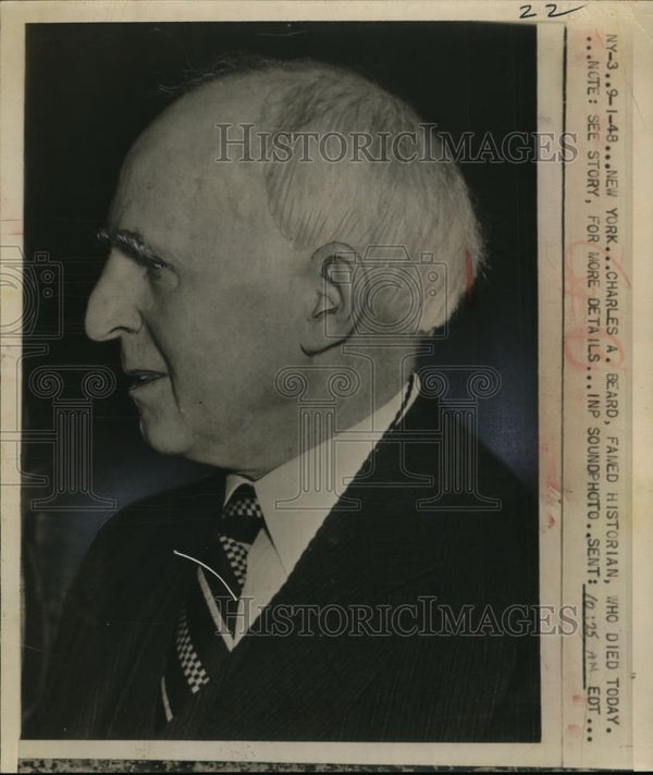 1948 Press Photo Charles A Beard Famed Historian He Died - nef36428 ...