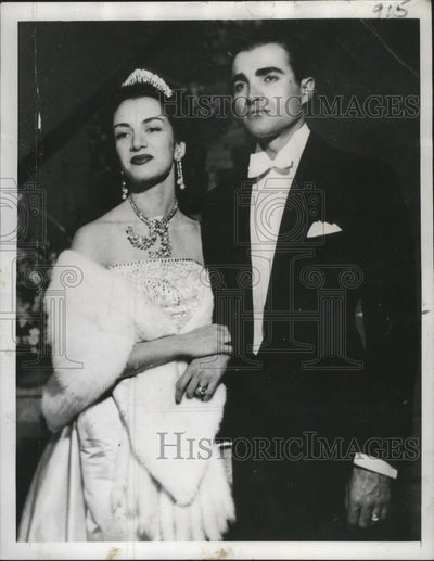 1950 Press Photo Prince Abdel-Reza or Iran Marries Pari Sima Zand - ne ...
