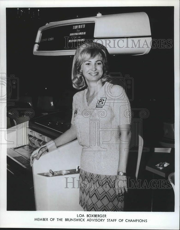 1977 Press Photo Bowler Loa Boxberger of Brunswick Advisory Staff of C ...