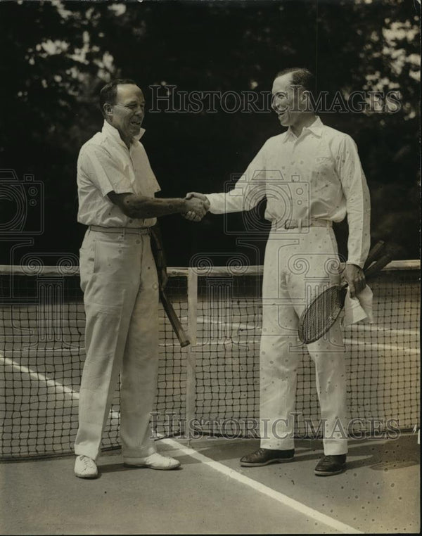 Colonel Watt Johnson & Walter Anderson at tennis 1925 Vintage Press ...