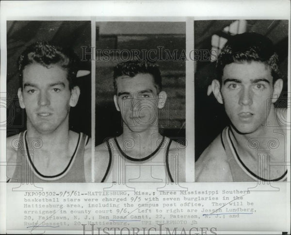 MI Southern basketball Ross Gantt, Rudy Dossett,Joe Lundberg 1961 ...
