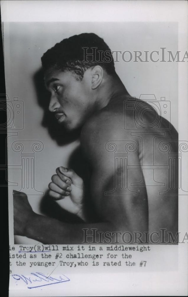 Boxer Walter Troy for a middleweight bout 1954 Vintage Press Photo ...
