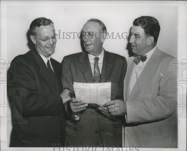 Ken Tug Wilson, Richard Larkin, Edgar Hardin Big Ten meeting 1954 ...