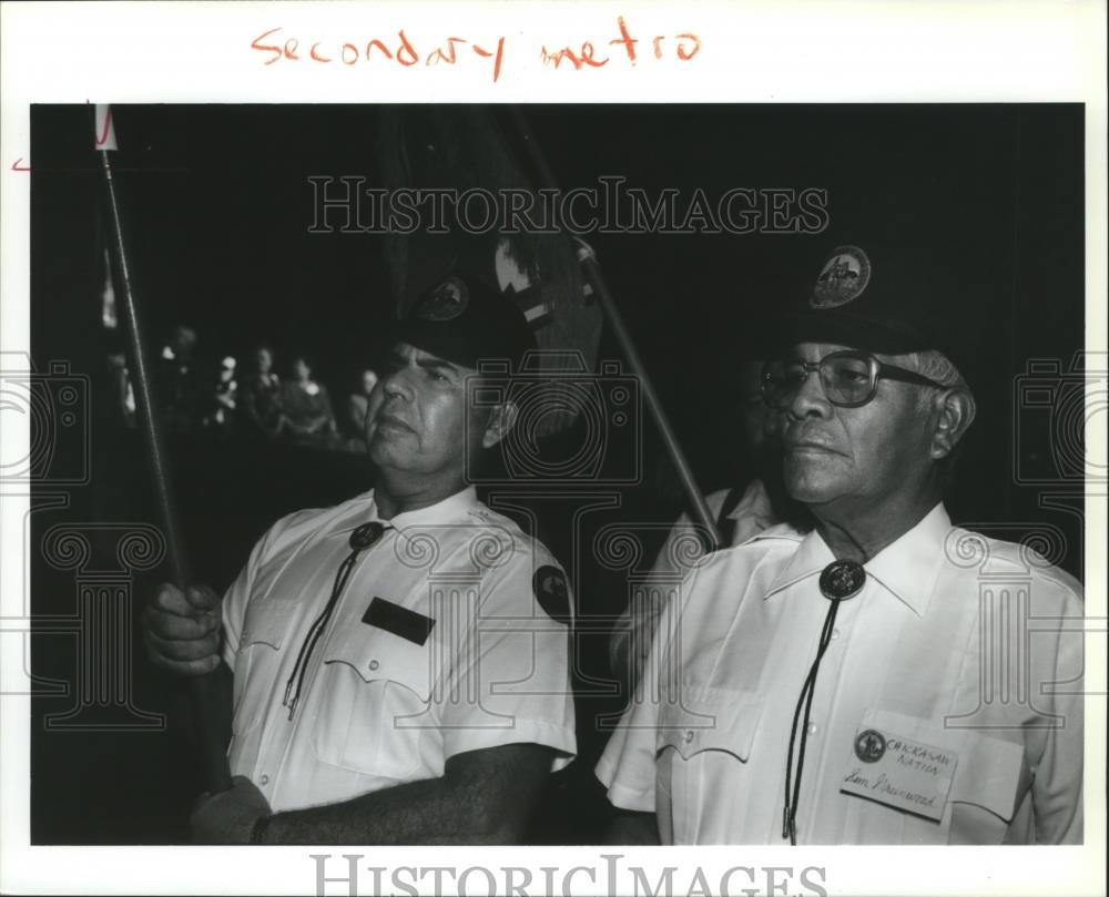 1994 Press Photo Honor guard opens with a march into Spokane Opera Hou ...