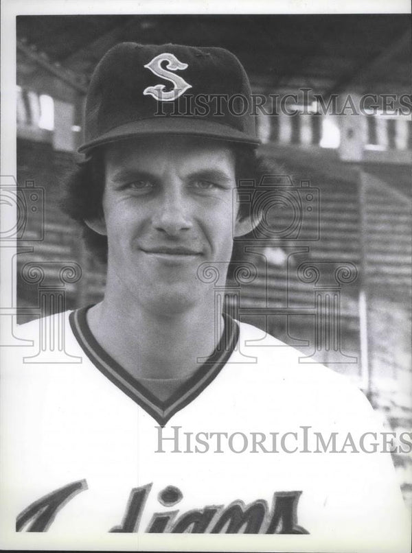 1978 Press Photo Gary Holle-Spokane Indians Baseball Player at the Sta ...