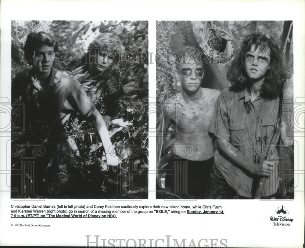 1990 Press Photo Christopher Daniel Barnes and Corey Feldman star in E ...