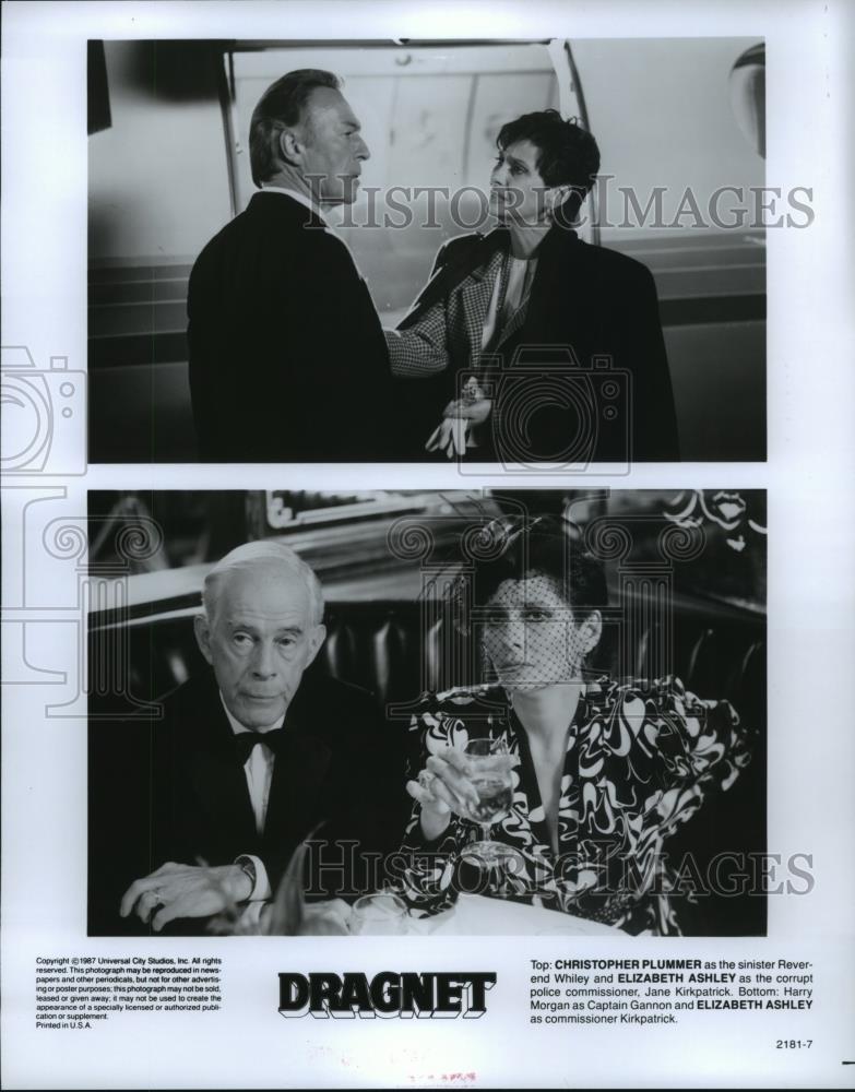 1987 Press Photo Christopher Plummer and Elizabeth Ashley in scenes fr ...