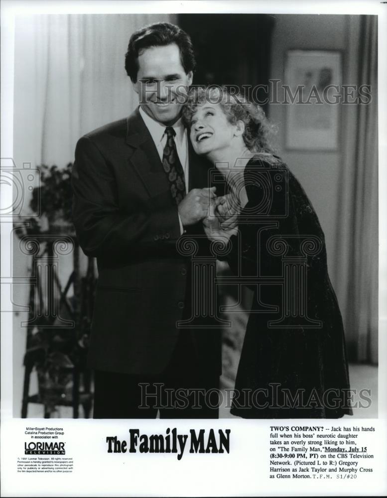 1991 Press Photo Gregory Harrison and Murphy Cross in The Family Man ...