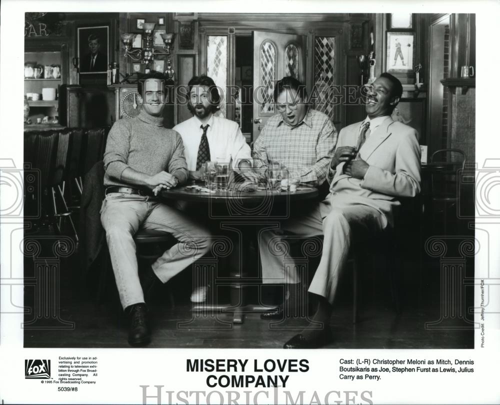 1995 Press Photo Stephen Furst and Julius Carry in Misery Loves Compan ...
