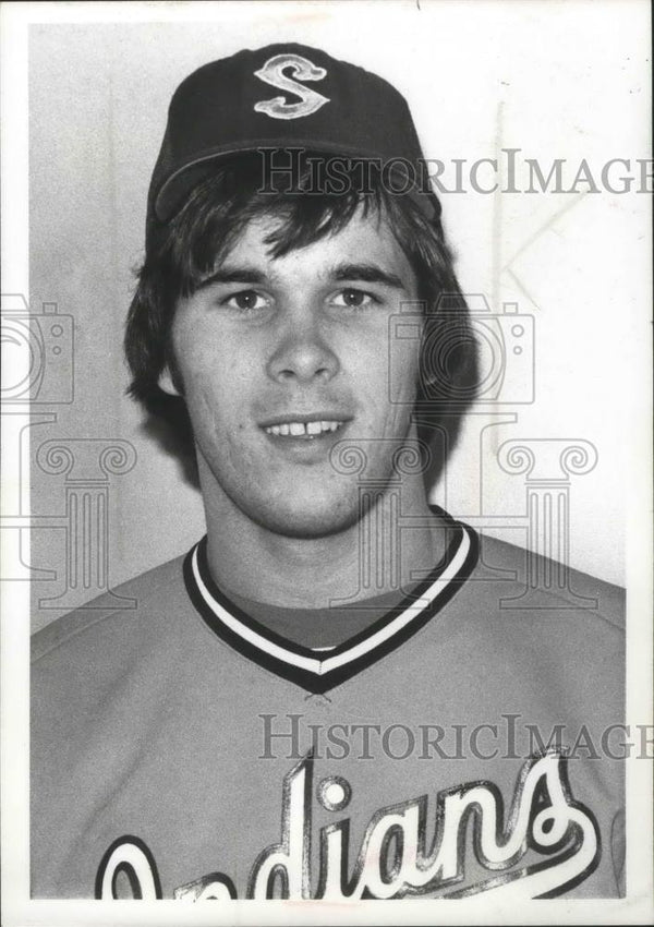 1976 Press Photo Spokane Indians baseball player, Bryan "Moose" Haas ...