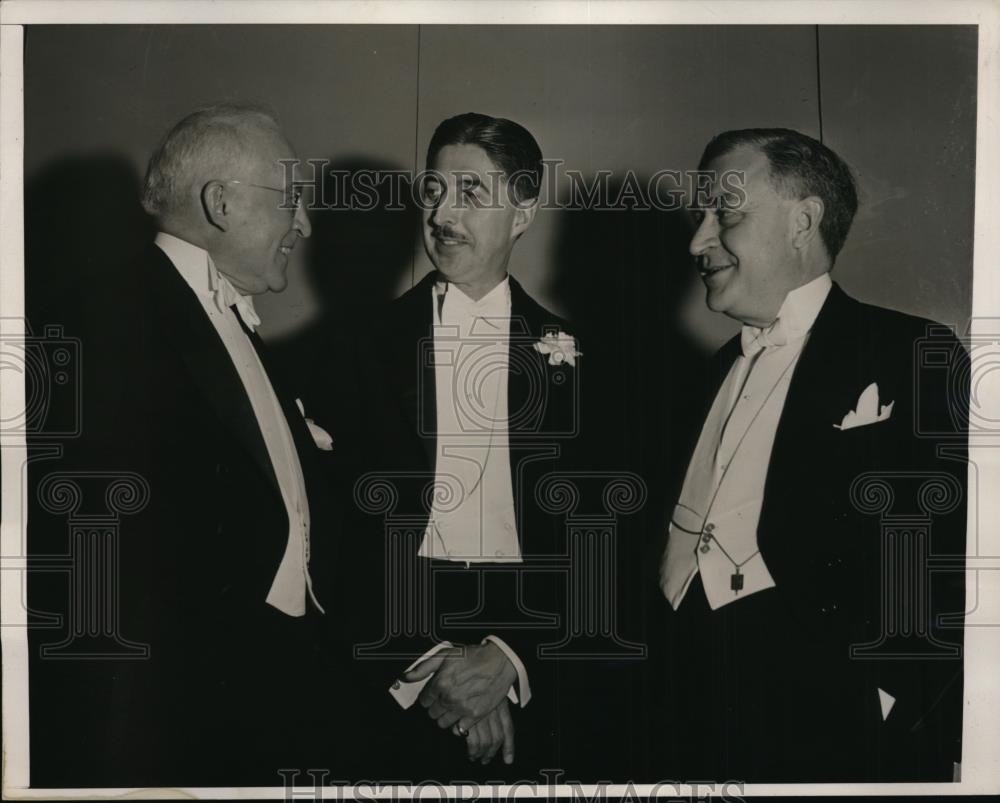 1940 Press Photo New York James H. Furay, Hon. Henry Norweb, Harold Ro ...
