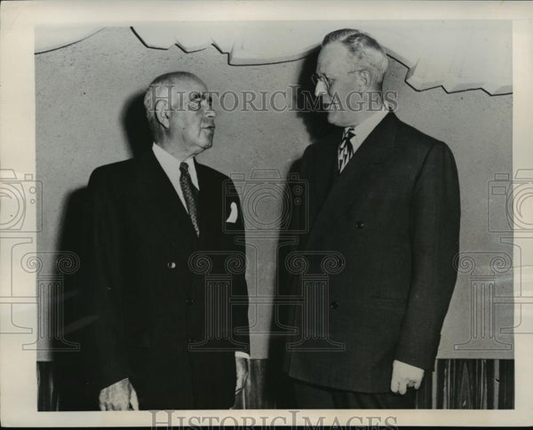 1948 Press Photo New York Gov.Earl Warren of California and Herbert H ...