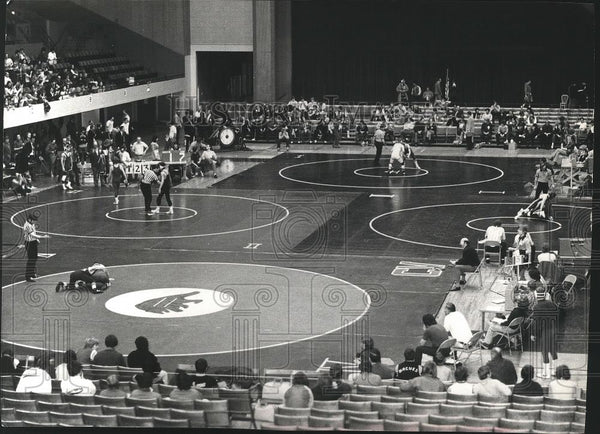 1974 Press Photo Wrestlers in action at the Spokane Coliseum - sps0591 ...