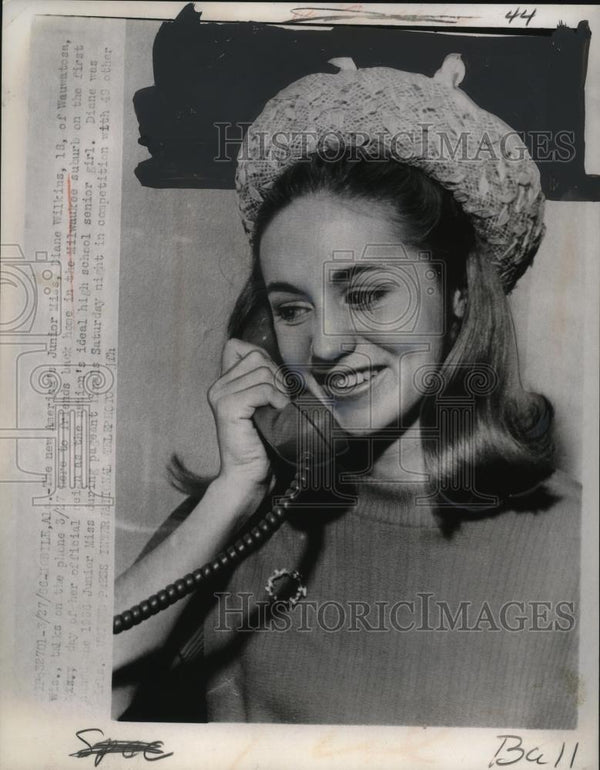 American Junior Miss Diane Wilkins 1956 Vintage Press Photo Print ...