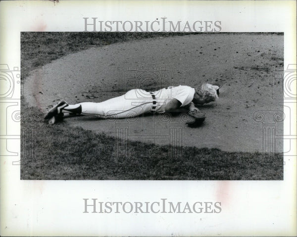 1986 Press Photo O'Neal Baseball Pitcher - Historic Images
