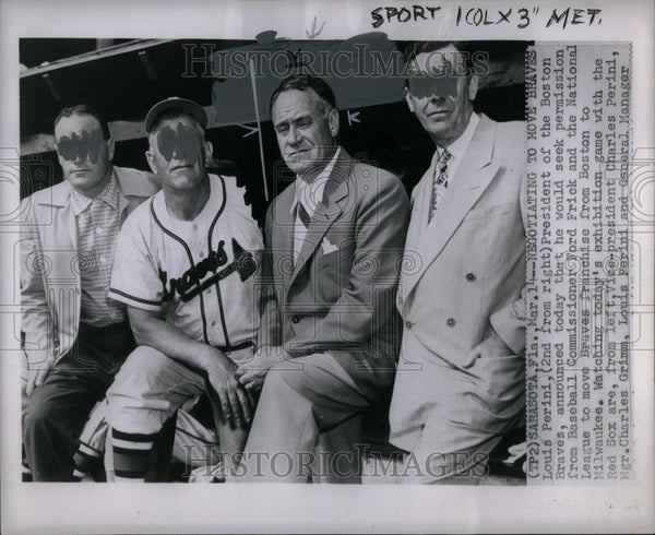 1958 Press Photo louis perini principal american - Historic Images
