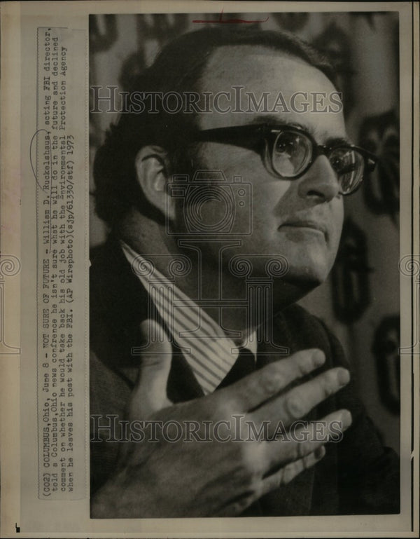1973 Press Photo William D. Ruckelshaus FBI - Historic Images