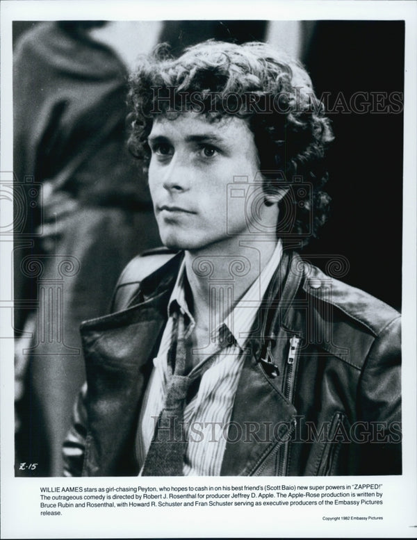 1982 Actor Willie Aames in "Zapped!" Film - Historic Images