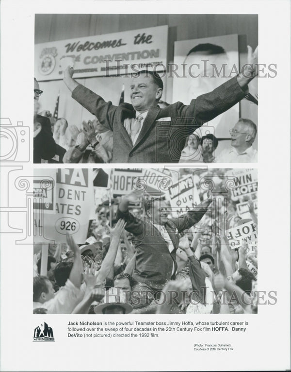 1992 Actor Jack Nicholson as Jimmy Hoffa in "Hoffa" Film - Historic Images