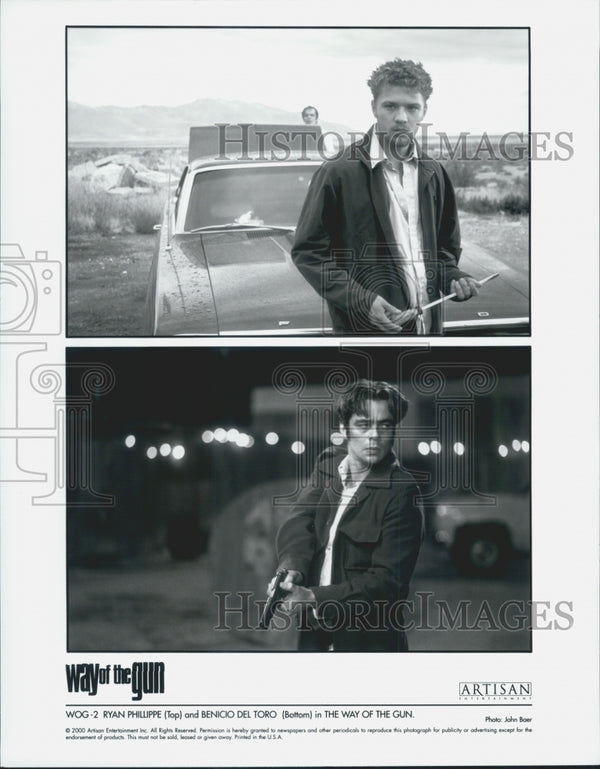 2000 Actor Ryan Phillippe, Benicio del Toro in "Way of the Gun" Film ...