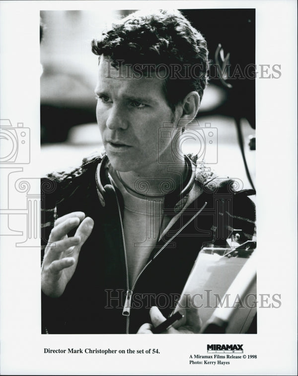 1998 Director Mark Christopher on set "54" - Historic Images