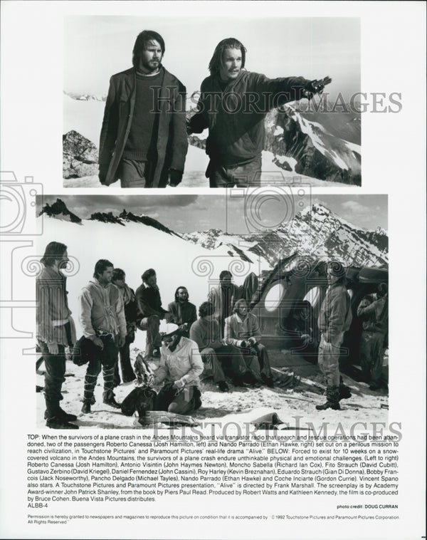 1992 Actors Josh Hamilton, Ethan Hawke, John Haymes Newton "Alive ...