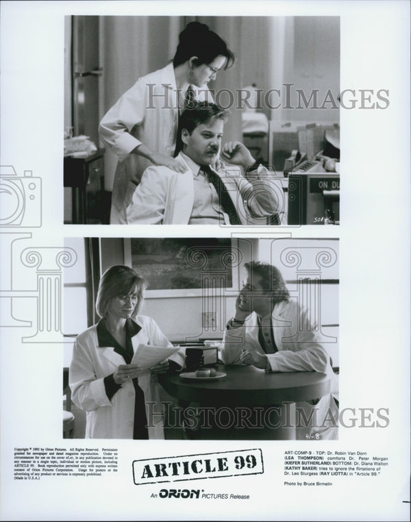 1992 Lea Thompson, Kiefer Sutherland, Kathy Baker in "Article 99 ...