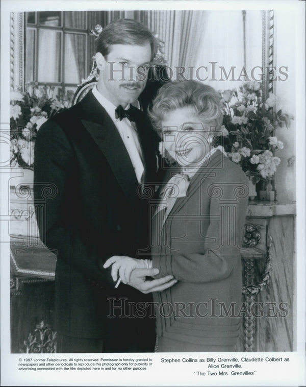 1987 Collins and Colbert in "The Two Mrs. Grenvilles" - Historic Images
