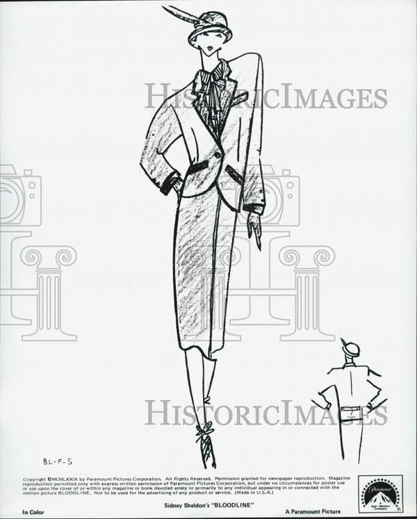 1979 Sidney Sheldon's "Bloodline" artist drawing - Historic Images